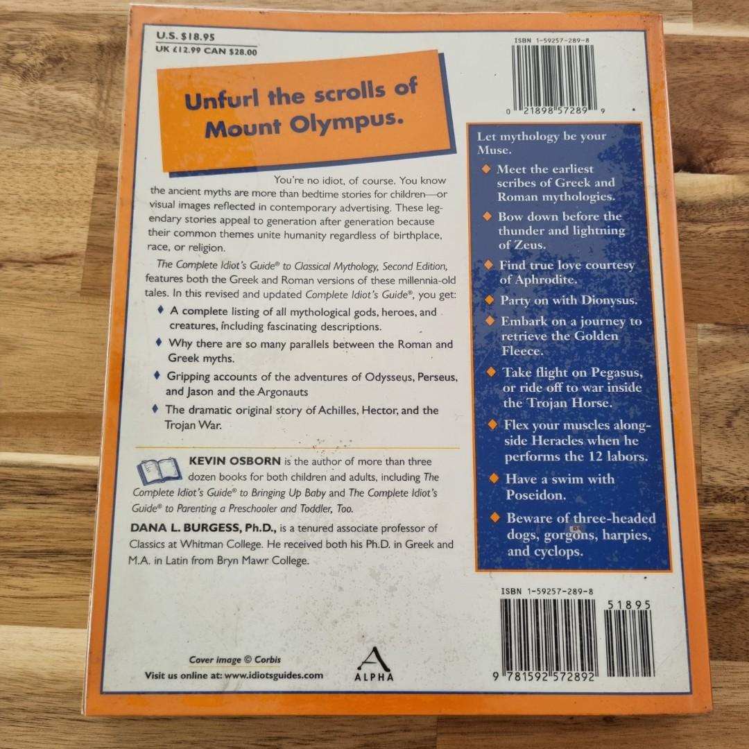 Complete Idiot's Guide to Classical Mythology, Hobbies & Toys, Books ...