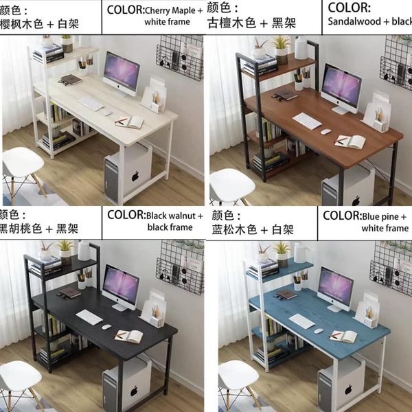 Computer Table with racks, Furniture & Home Living, Office Furniture ...