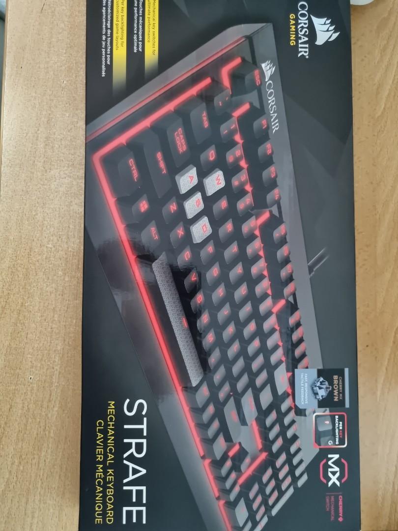 Corsair strafe mechanical keyboard cherry mx brown (Red Led), Computers & Tech, Parts ...