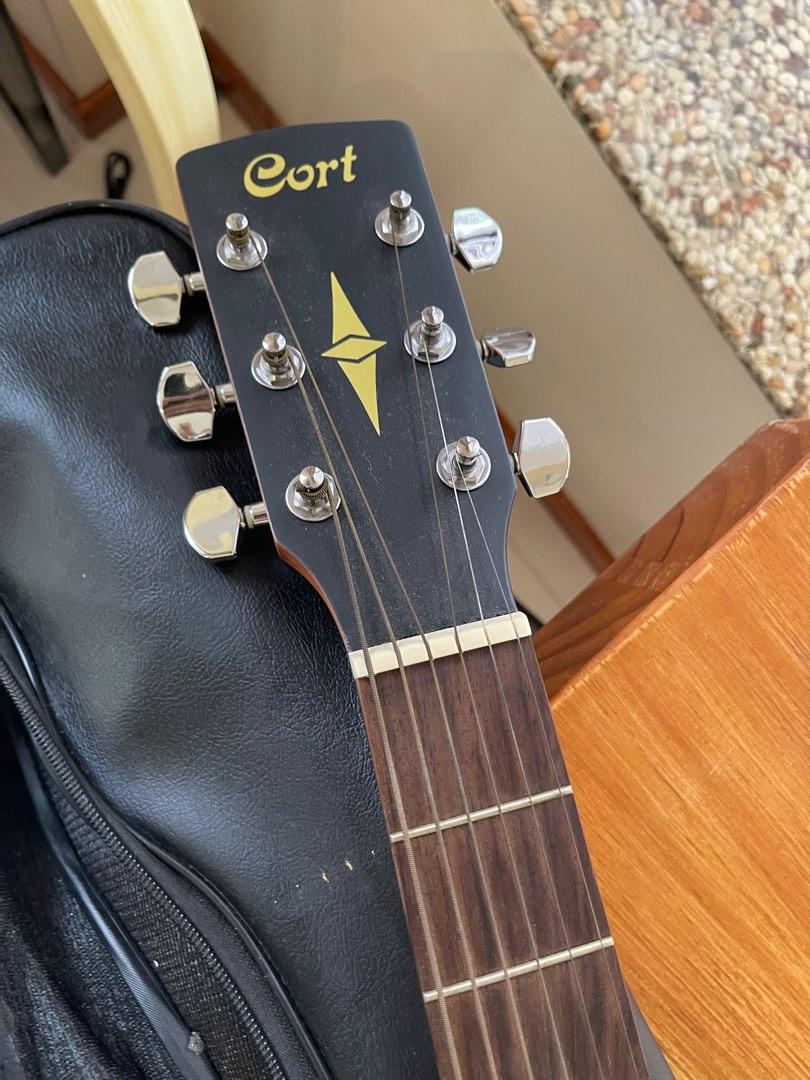 Cort guitar with bag, Hobbies & Toys, Music & Media, Musical ...