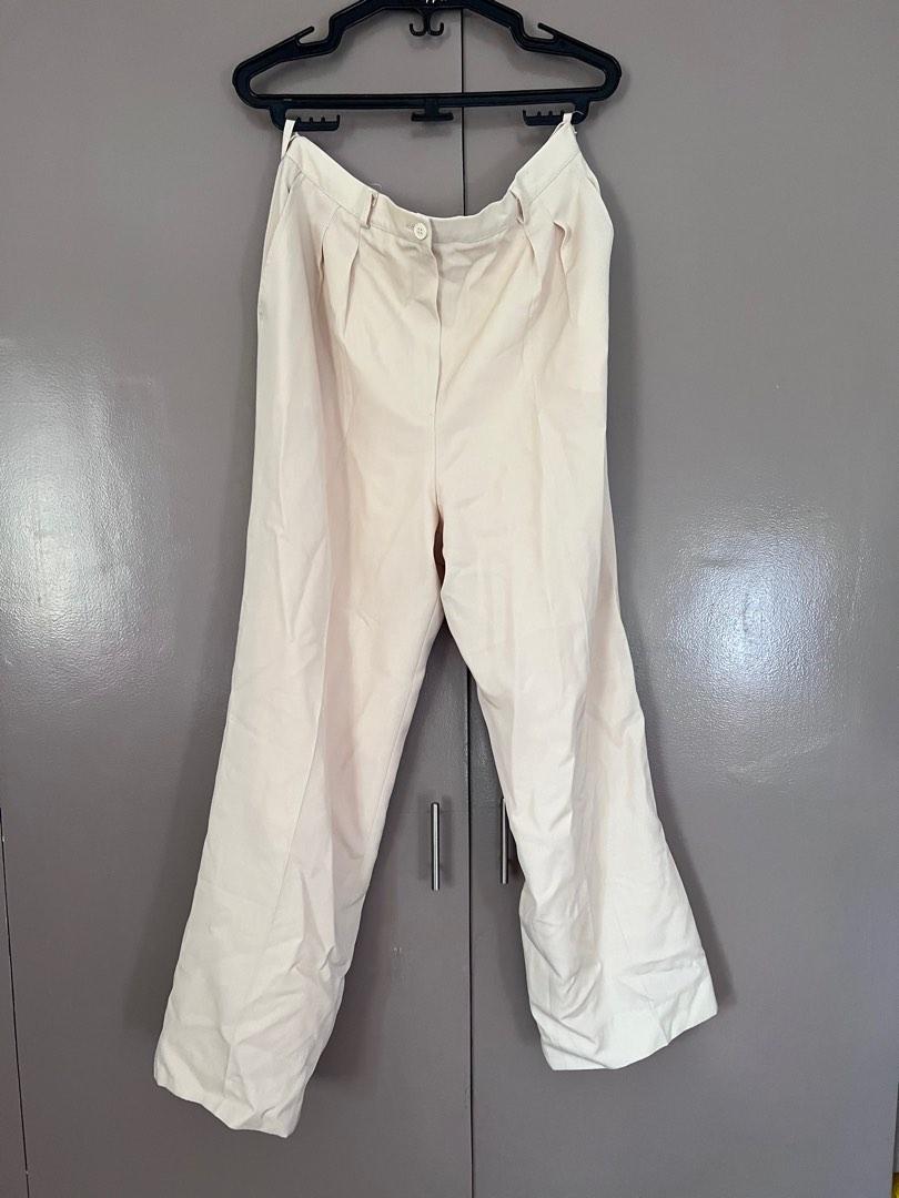 Cream/nude slacks, Women's Fashion, Bottoms, Other Bottoms on Carousell