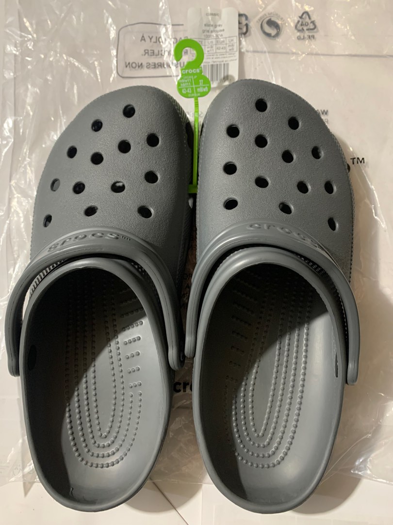 Brand New Crocs Classic Clog (Slate Gray), Men's Fashion, Footwear ...