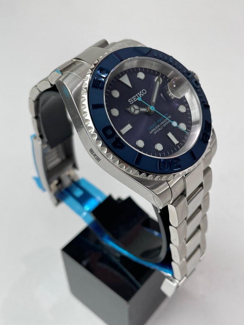Custom Seiko Mod 40mm Deep Blue Yachtmaster v2 Automatic Watch , Men's ...