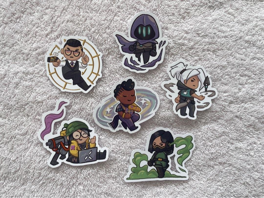 Cute Valorant Chibi Water-Resistant Matte Die Cut Sticker Bundle ...