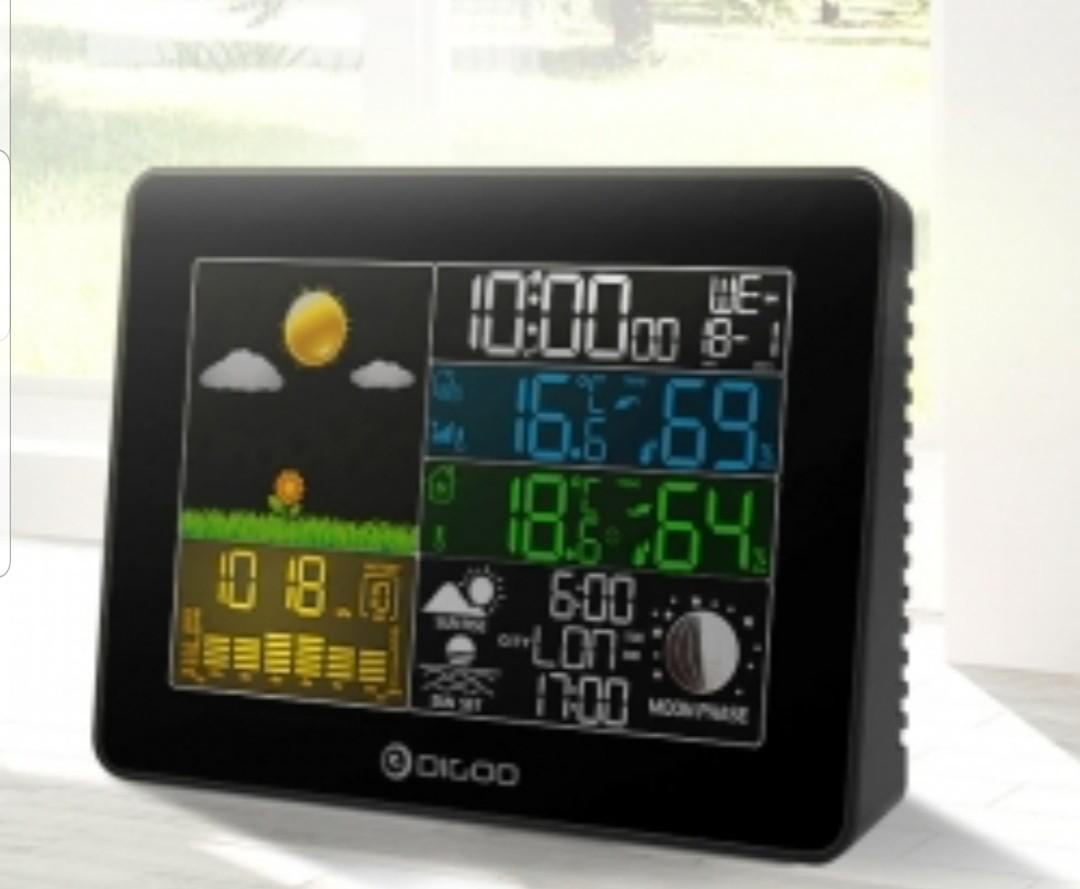 Digoo TH 8868 model Digital Clock Full Color Screen Barometric Pressure ...