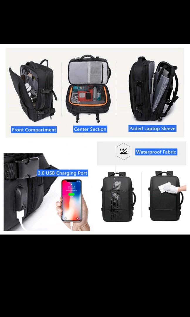 FULL DESIGN 45L expanding large capacity travel Waterproof Backpack 17 ...