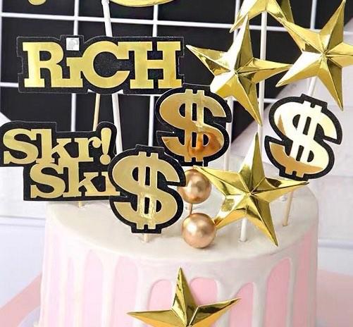 Generic $$ Rich cake toppers / DIY Cake toppers / party deco, Hobbies ...