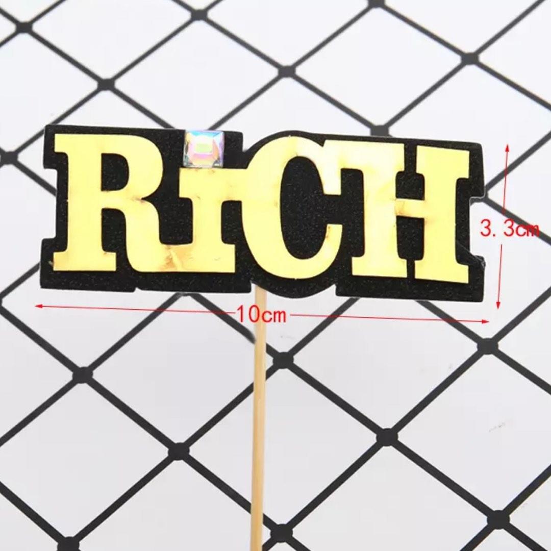 Generic $$ Rich cake toppers / DIY Cake toppers / party deco, Hobbies ...