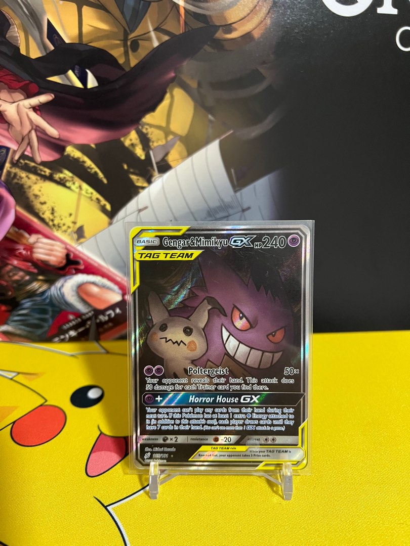 Pokémon TCG SM Team Up - Gengar & Mimikyu GX AA , Hobbies & Toys, Toys & Games on Carousell