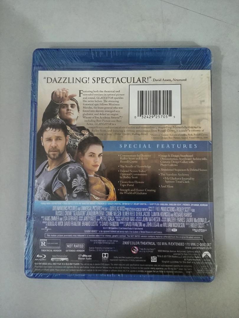Gladiator (4K UHD + Blu-ray + Digital / Steelbook) Steelbook, Hobbies & Toys, Music & Media, CDs ...