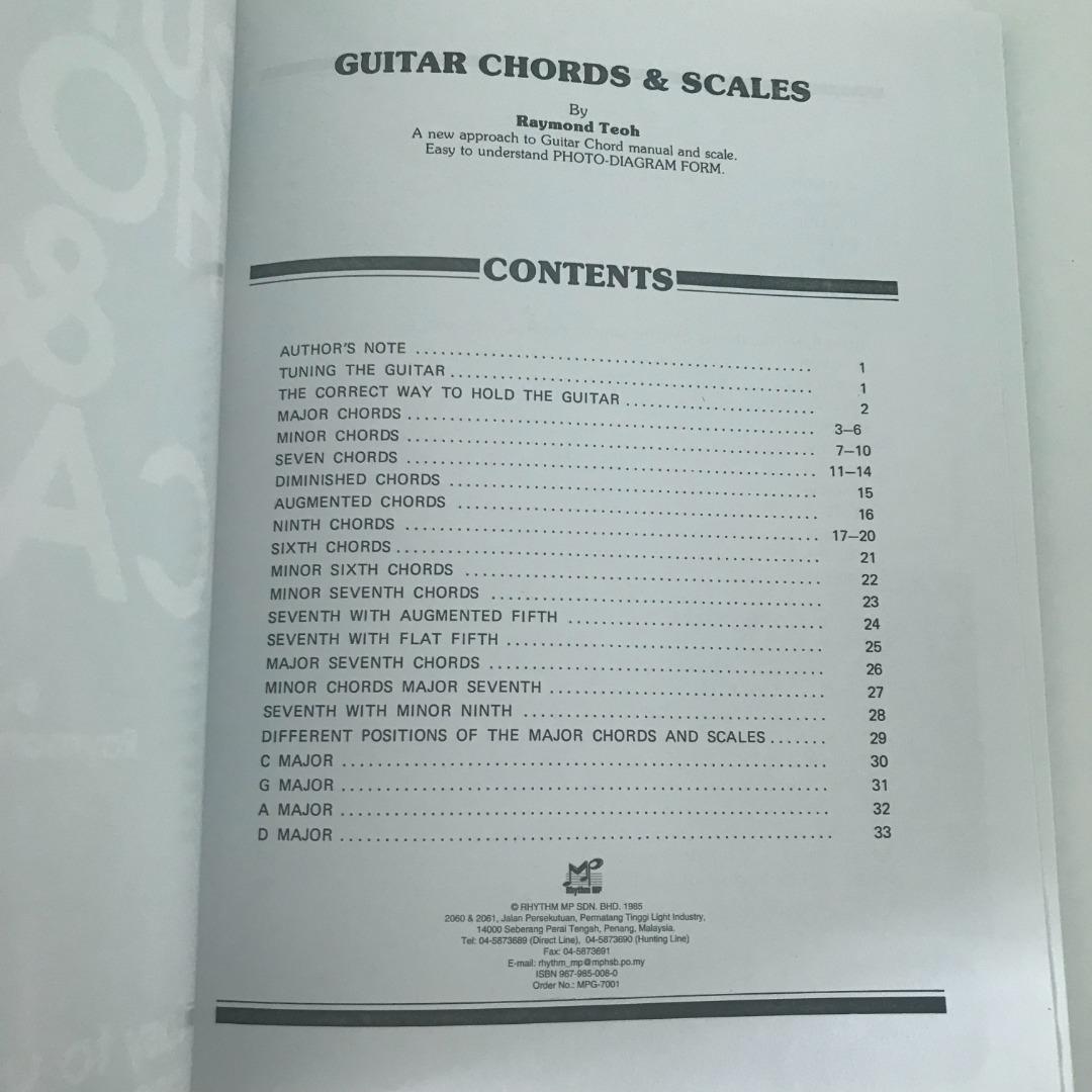 Guitar Chords & Scales Raymond Teoh, 興趣及遊戲, 書本 & 文具, 教科書 - Carousell
