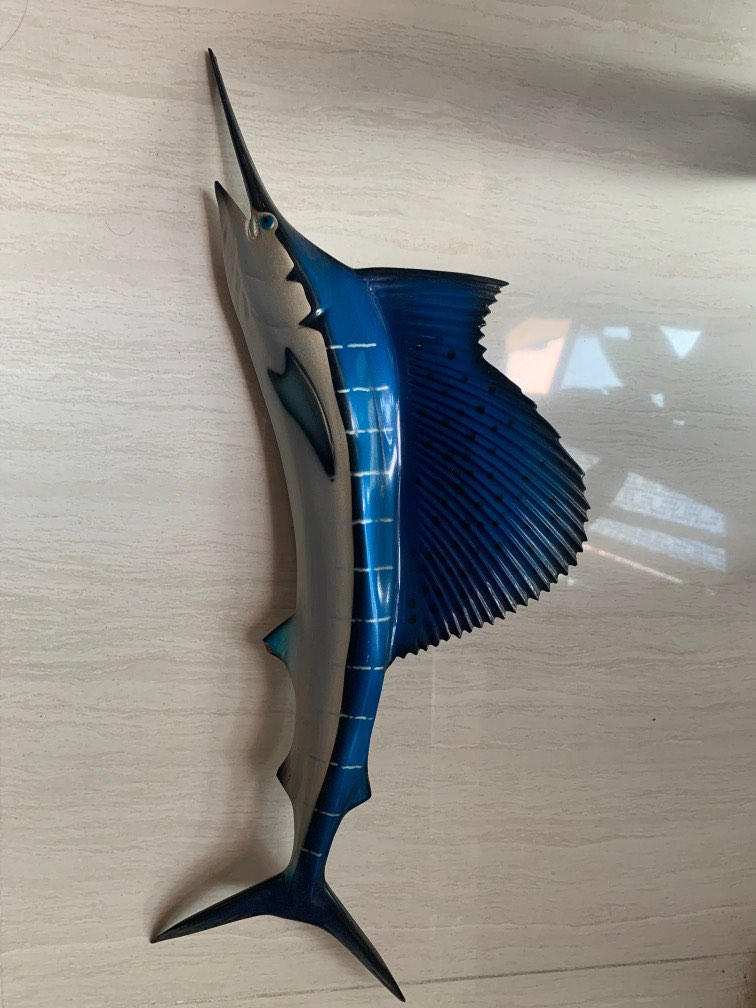 Handmade fiber glass Black marlin & sailfish, Furniture & Home Living ...