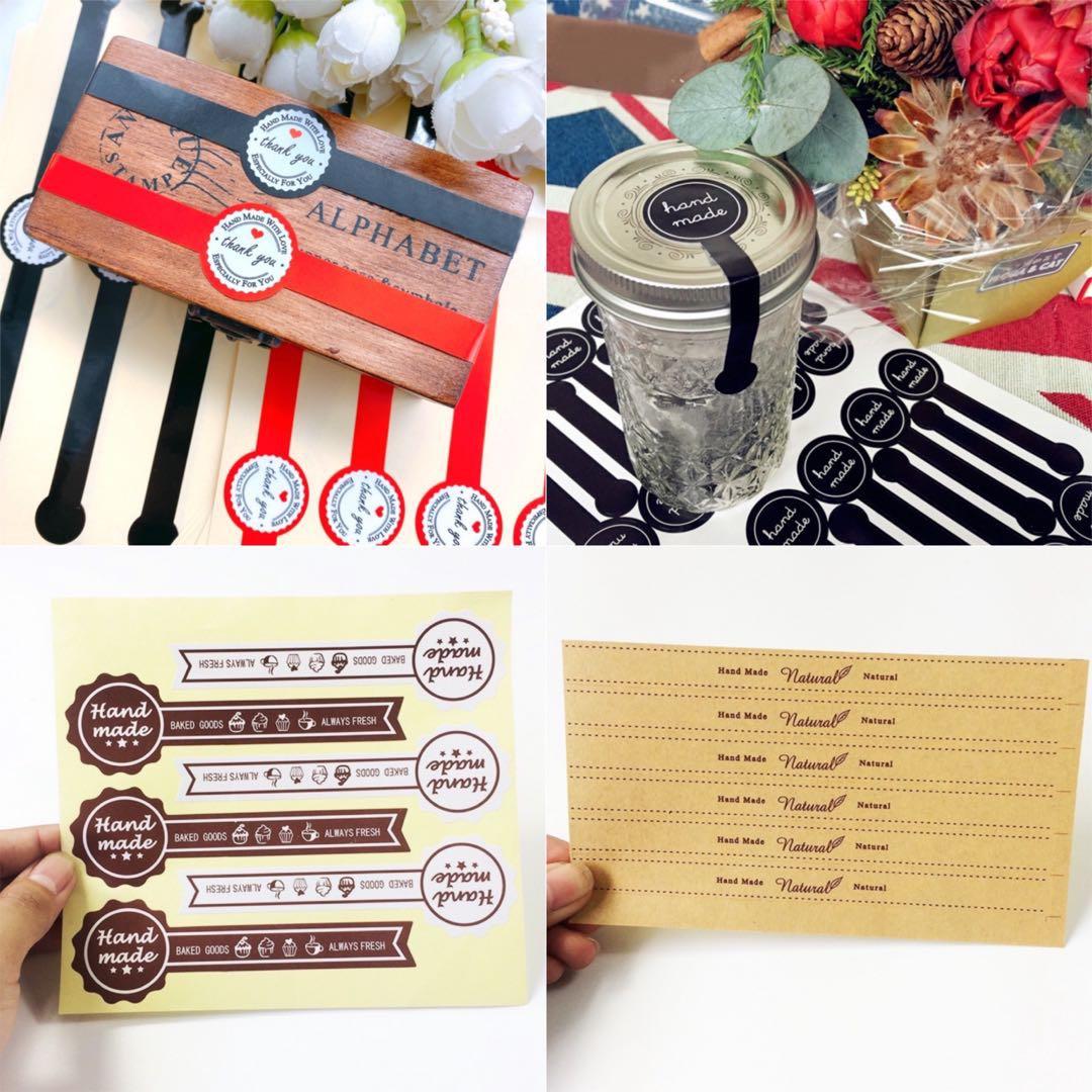 Handmade Thank You Long Strips Label Stickers, Hobbies & Toys ...