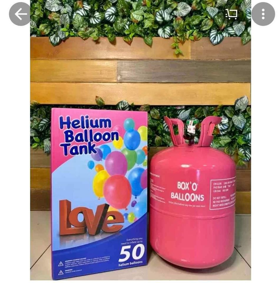 Helium Gas 13L/50 balloons (Disposable tank), Hobbies & Toys, Toys ...