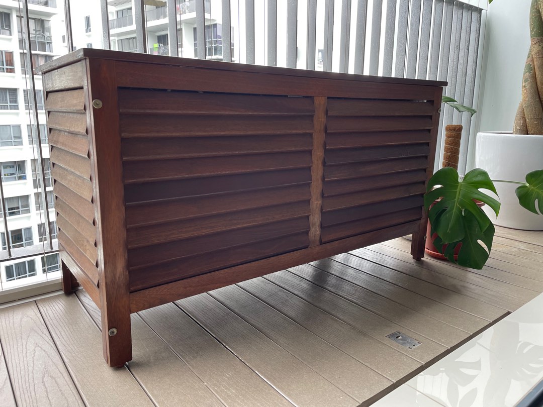 IKEA Outdoor storage bench, Furniture & Home Living, Outdoor Furniture ...