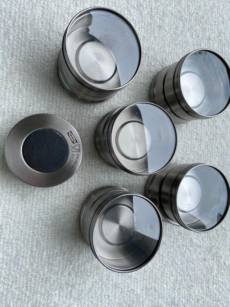 IKEA stainless steel Magnetic containers 10cm, TV & Home Appliances ...