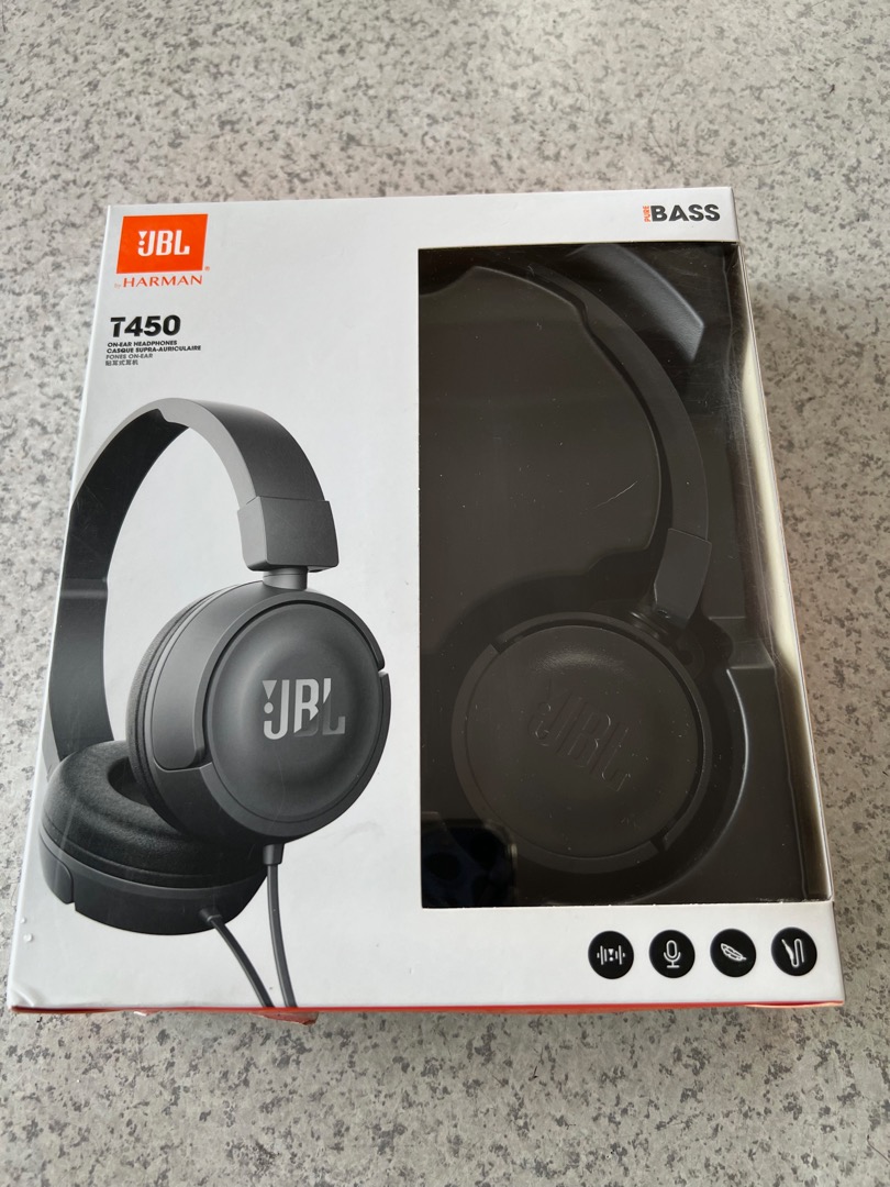 JBL T450 On-Ear Headphones, Audio, Headphones & Headsets on Carousell
