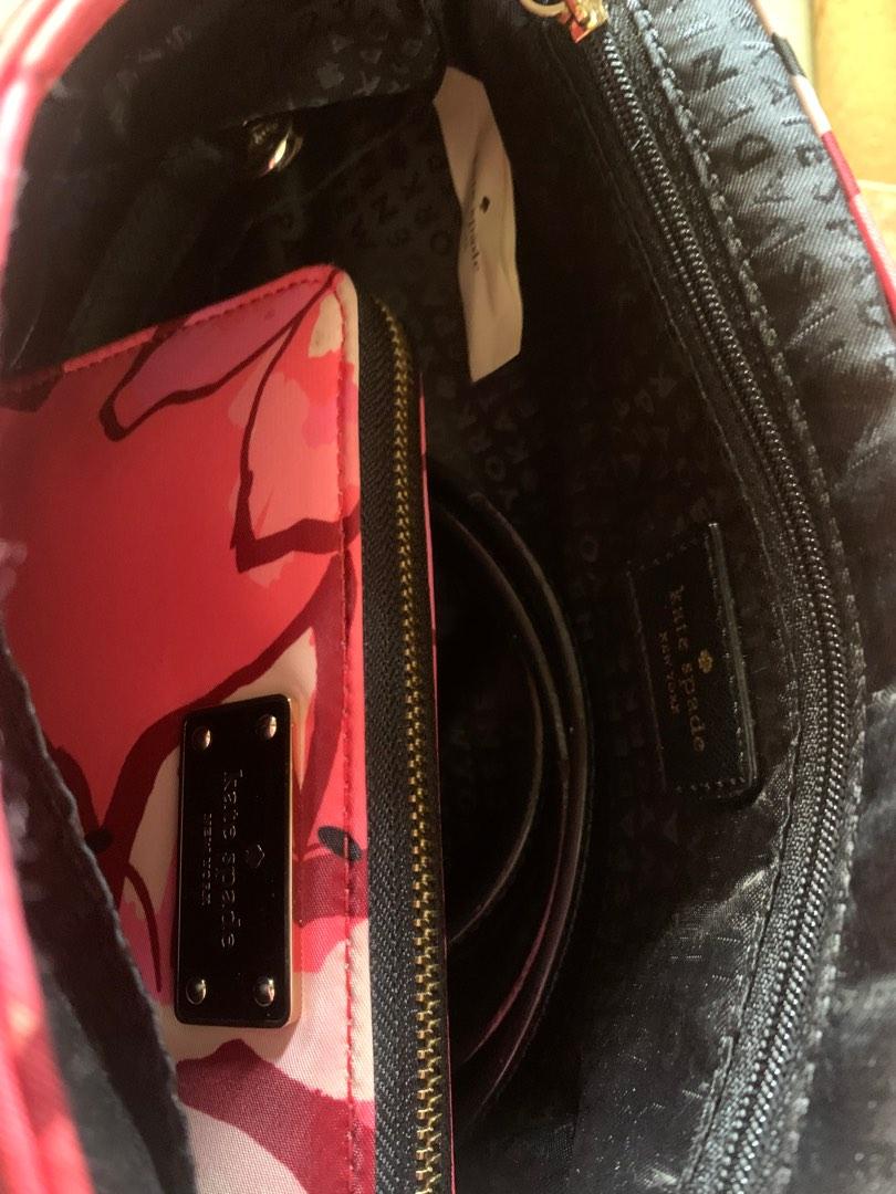 (RUSH!) Kate Spade Pink Floral Purse Bag and Wallet, Women's Fashion ...