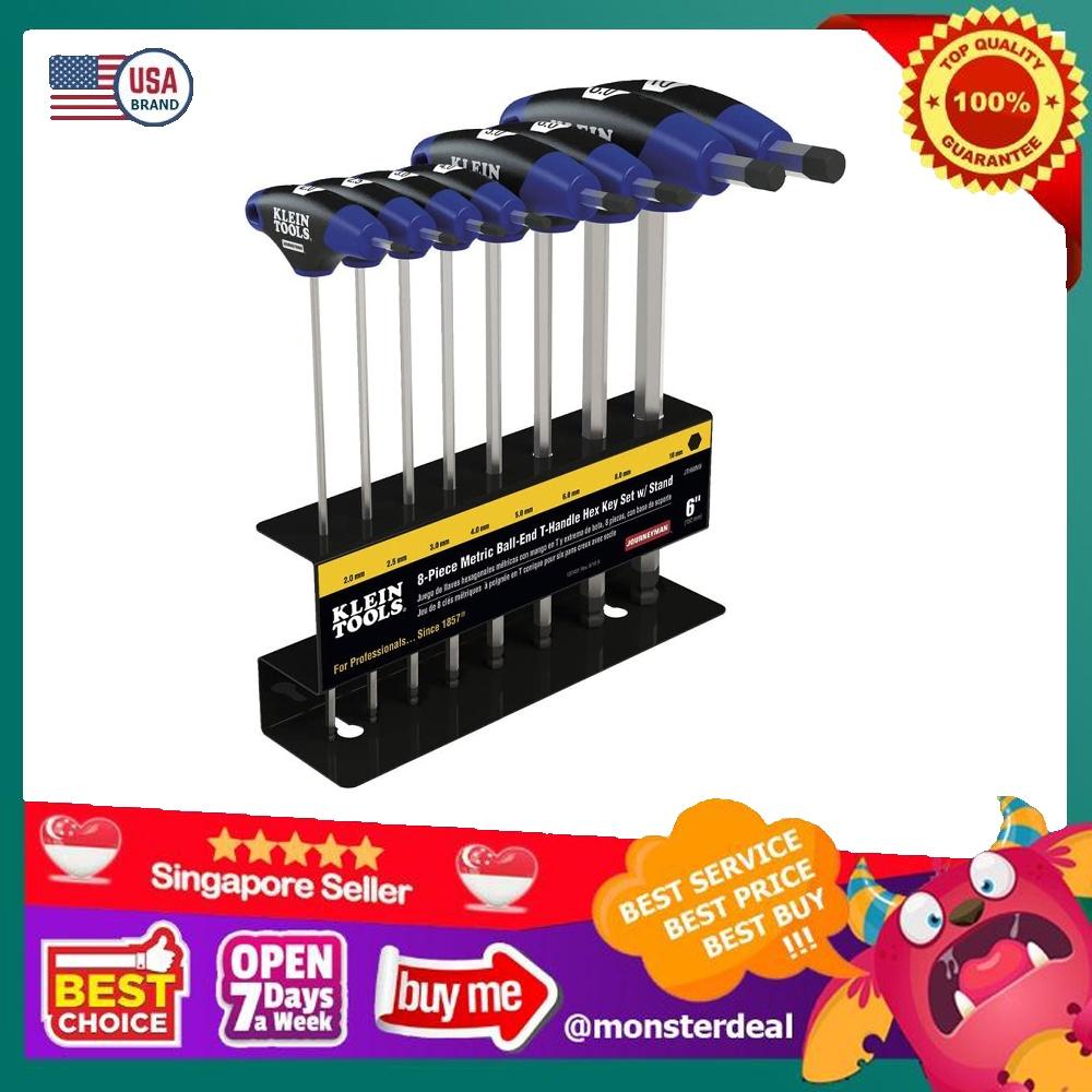 Klein Tools JTH68MB Hex Kit Set, Metric Ball End T-Handle Hex Key Allen ...