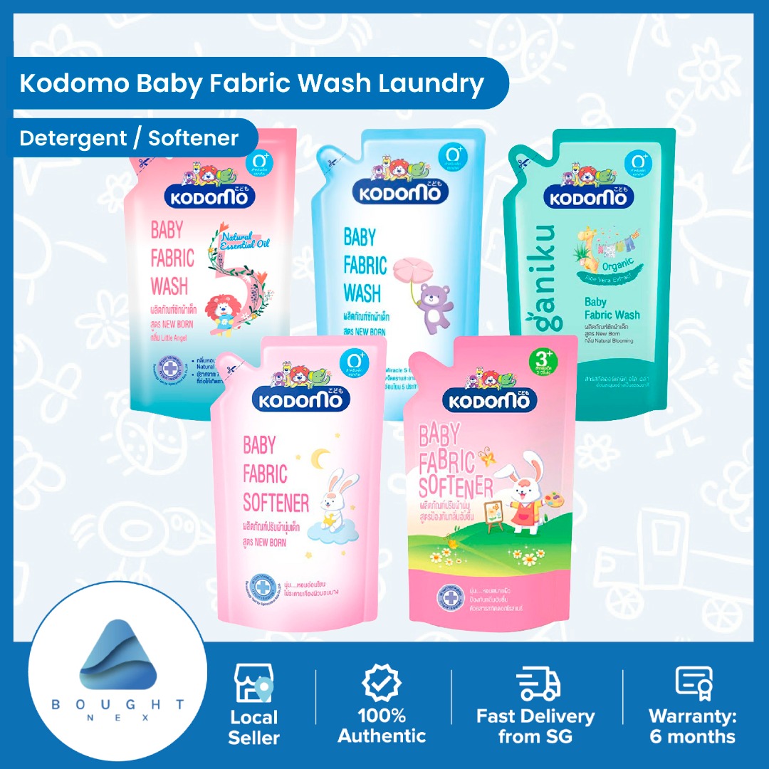 Kodomo Baby Fabric Wash Laundry Detergent Softener Prevent Malodor Anti-Bacteria Formula for ...