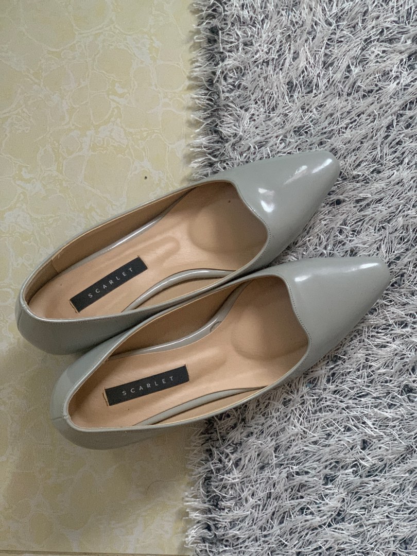 Korean Gray Heels, Women's Fashion, Footwear, Heels on Carousell