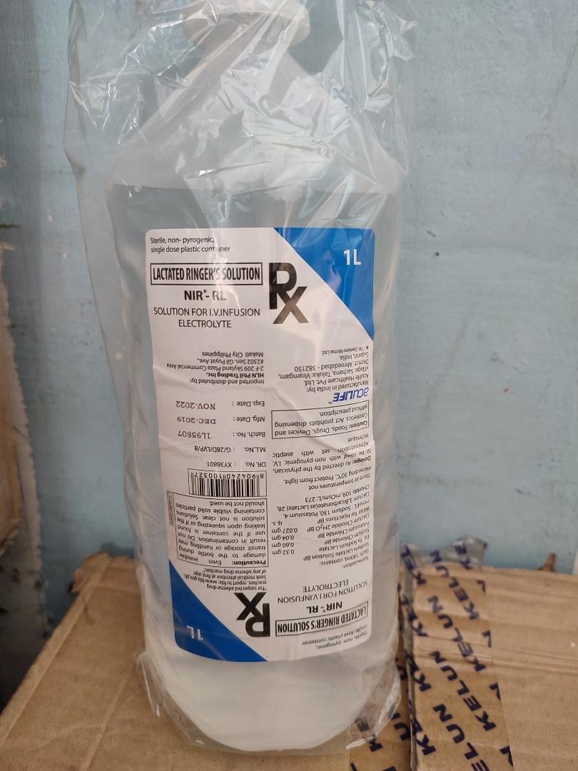 Lactated Ringer's Solution NIR-RL 1L, Health & Nutrition, Medical ...
