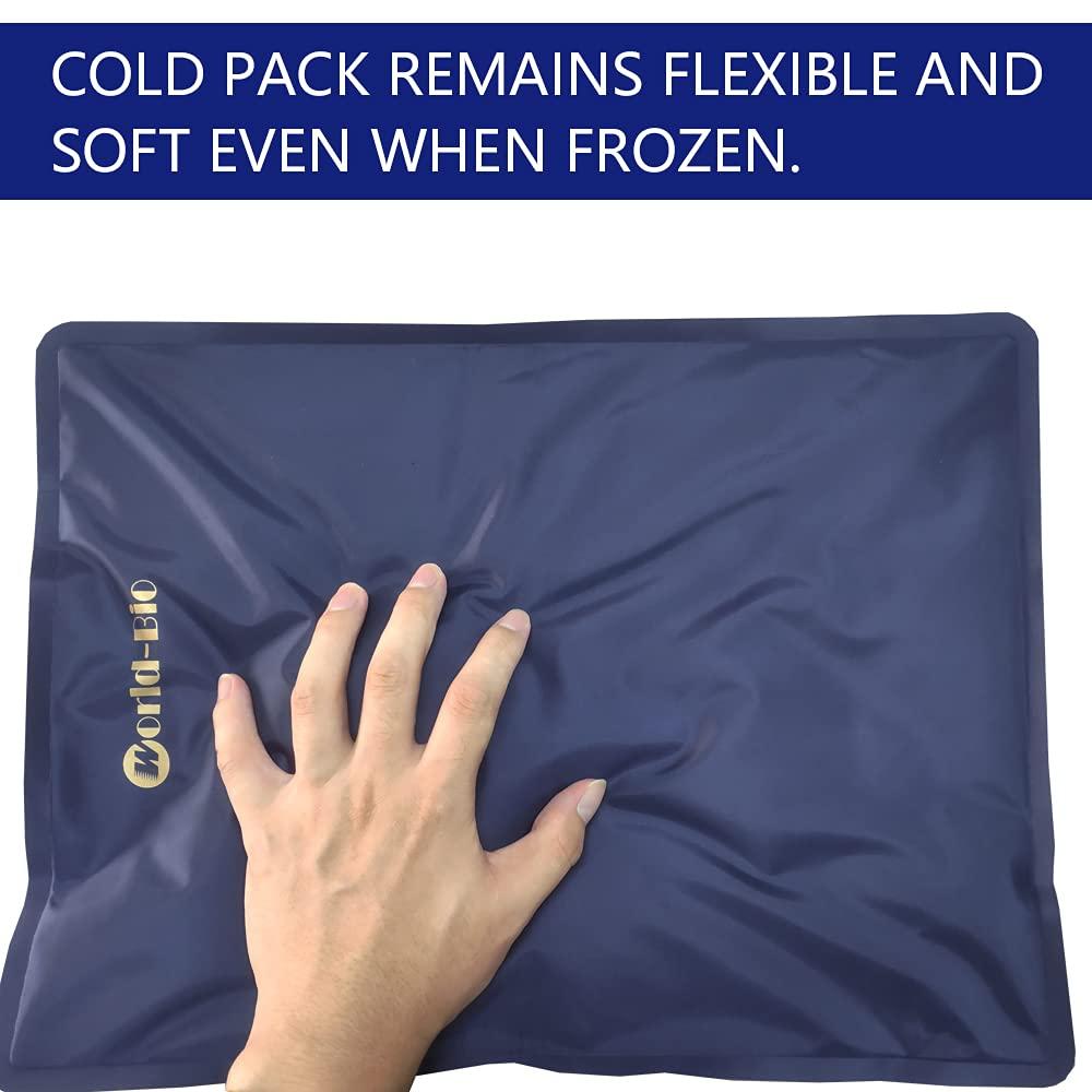 Large Gel Ice Pack 2 pack for Injuries Reusable, Flexible Hot Cold ...
