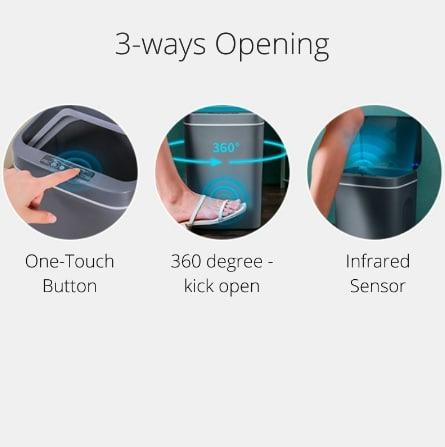 LED Smart Trash Can Automatic Sensor Dustbin Intelligent Sensor ...