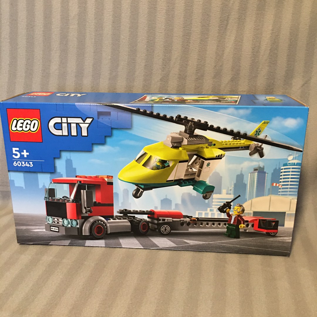 LEGO City Rescue Helicopter Transport 60343, Hobbies & Toys, Toys ...