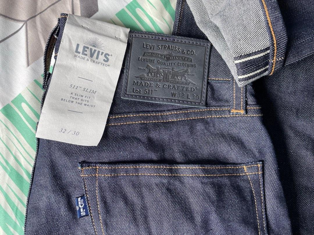 Levi's 511 Japan Fabric Made & Crafted selvedge big E raw Denim Jeans ...