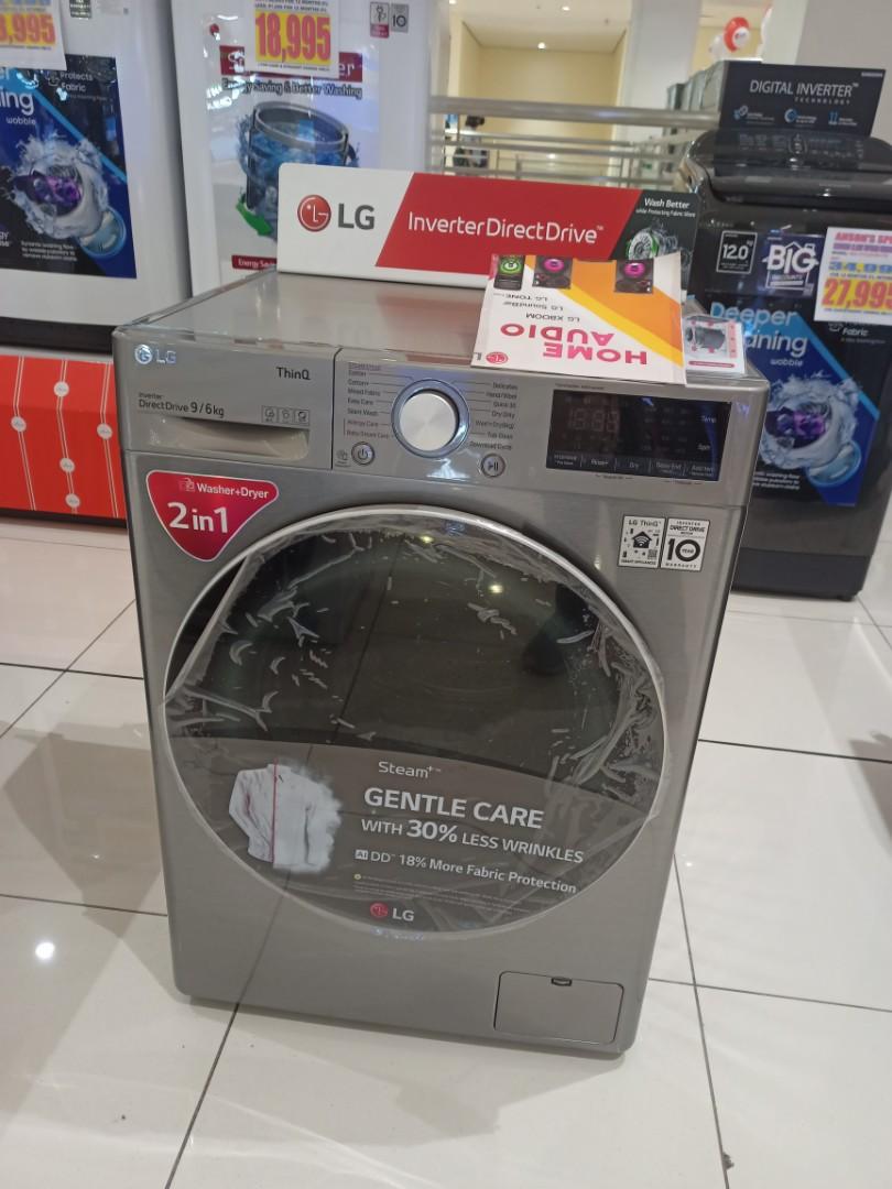 LG FRONT LOAD WASHER & DRYER INVERTER DIRECT DRIVE WASHING MACHINE, TV ...