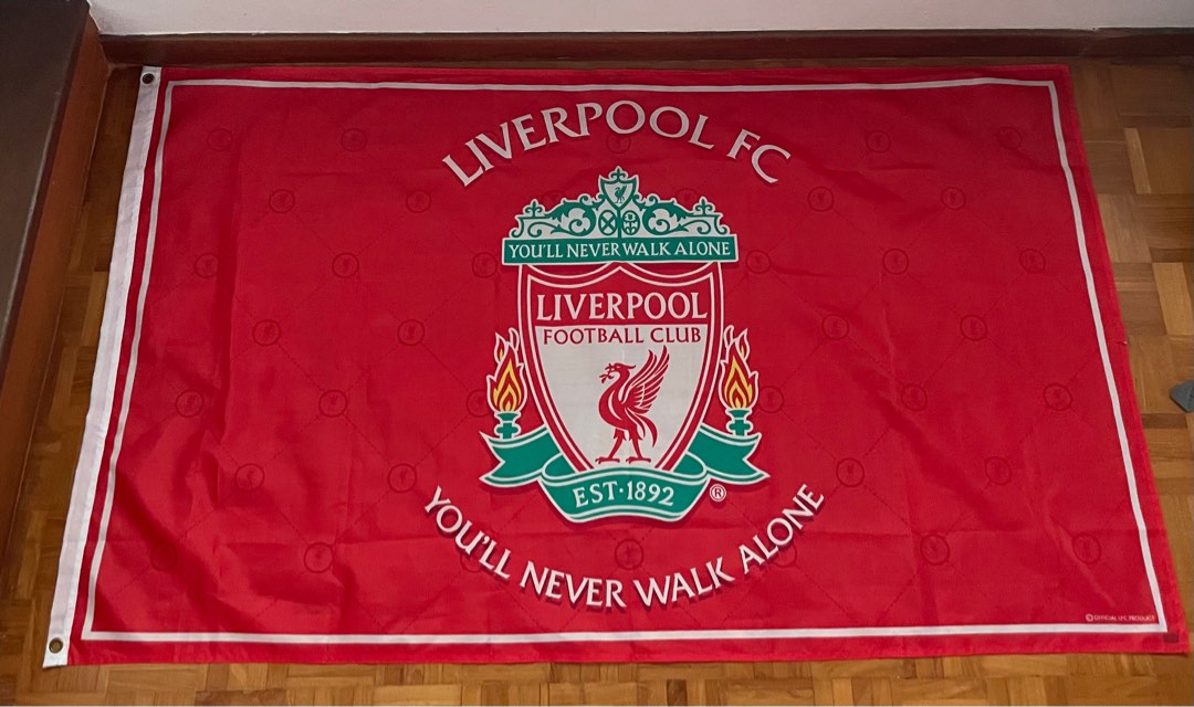 Liverpool LFC official flag incl postage, Furniture & Home Living, Home ...