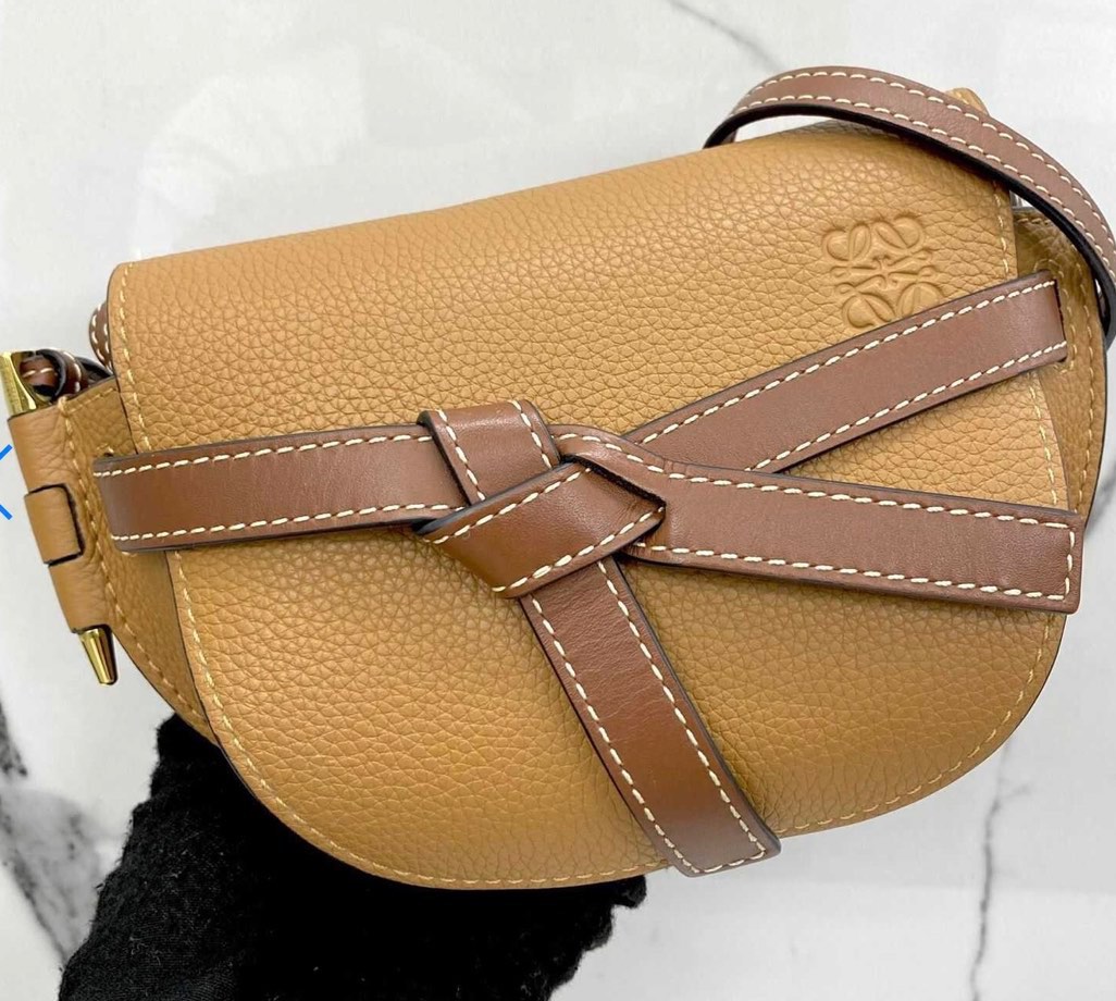 Loewe mini gate in grained calf, Luxury, Bags & Wallets on Carousell