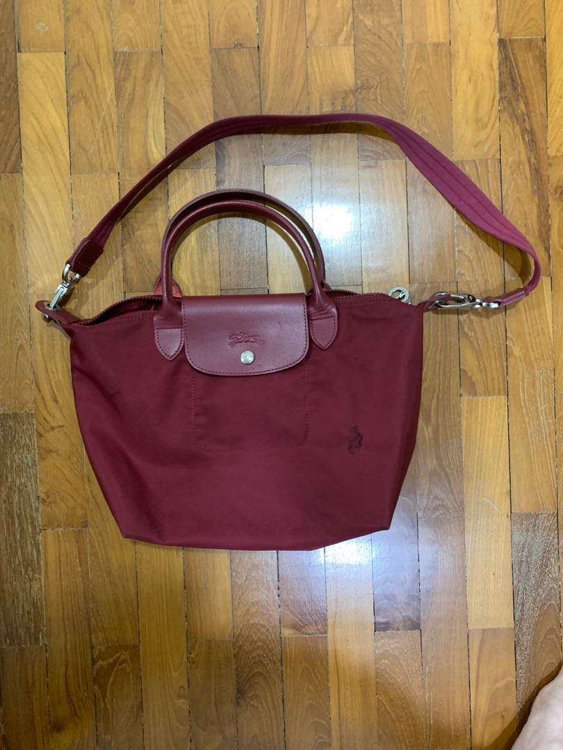 Longchamp Maroon Modele Depose, Women's Fashion, Bags & Wallets ...