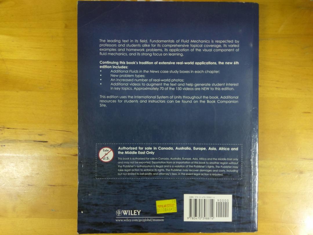 MA3006 - NTU Fundamentals of Fluid Mechanics Textbook (6th Edition), Hobbies & Toys, Books ...