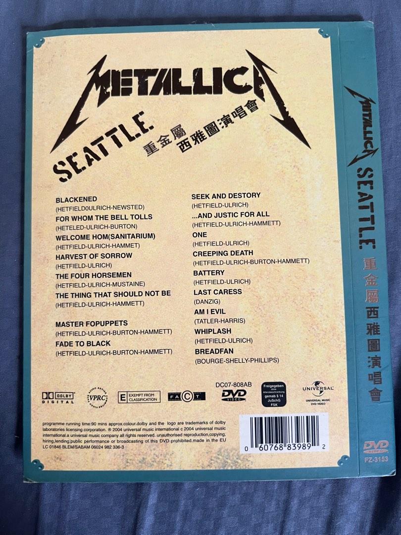 Metallica Seattle live dvd, Hobbies & Toys, Music & Media, CDs & DVDs ...