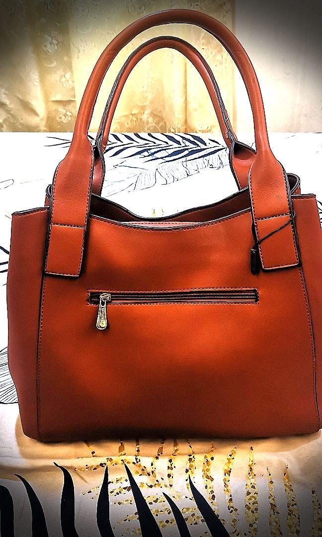 Michaela Leather Tote Bag, Luxury, Bags & Wallets on Carousell