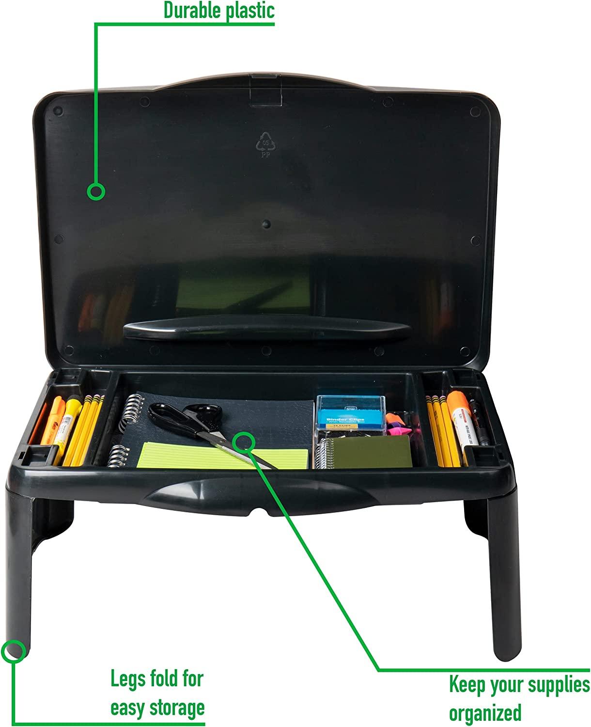 Mind Reader LAPSTOR-BLK Folding Lap, Portable Laptop Desk, Breakfast ...