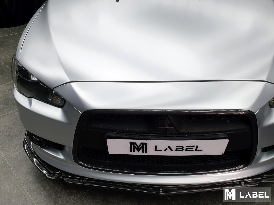 Mitsubishi Lancer Full Vinyl Wrap - Matte Metallic Silver, Car ...