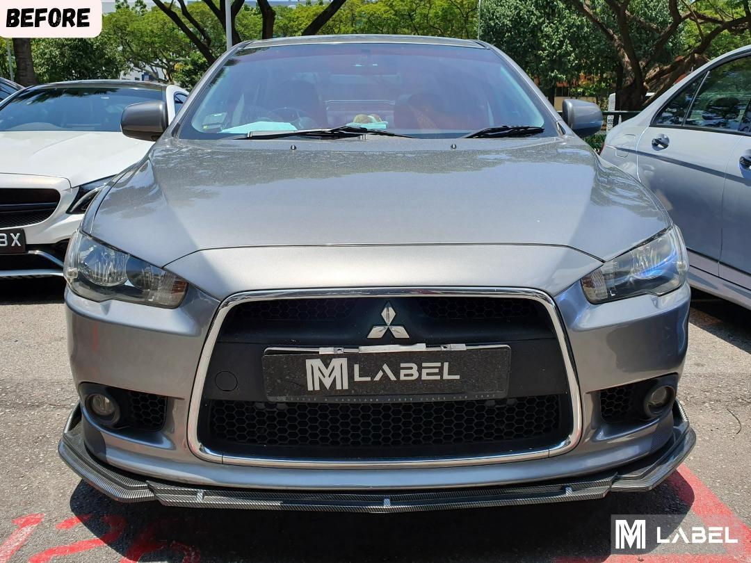 Mitsubishi Lancer Full Vinyl Wrap - Matte Metallic Silver, Car ...