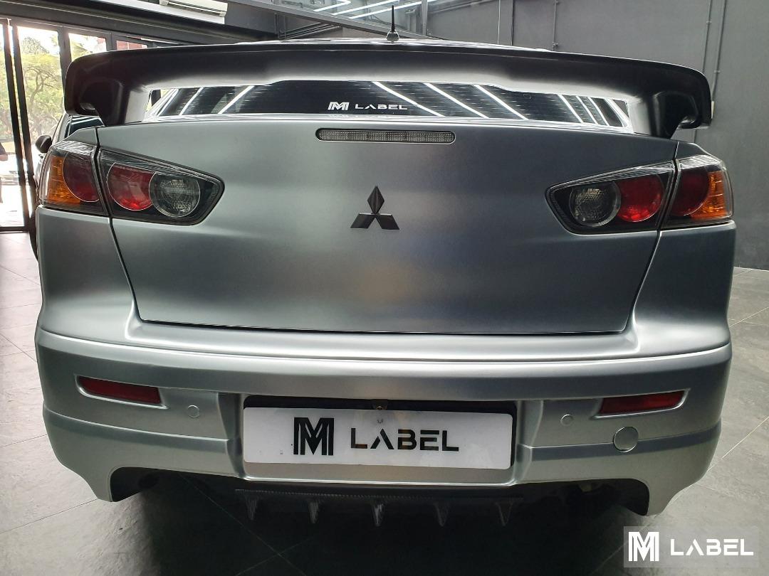 Mitsubishi Lancer Full Vinyl Wrap - Matte Metallic Silver, Car ...