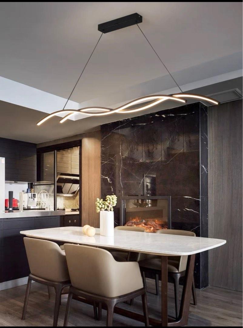 Modern LED Feature Light | statement lights | tricolour | wavy design ...
