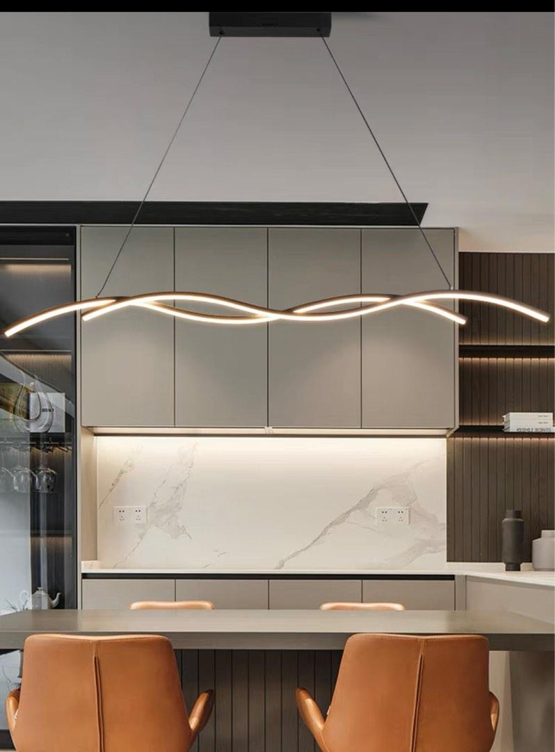 Modern LED Feature Light | statement lights | tricolour | wavy design ...