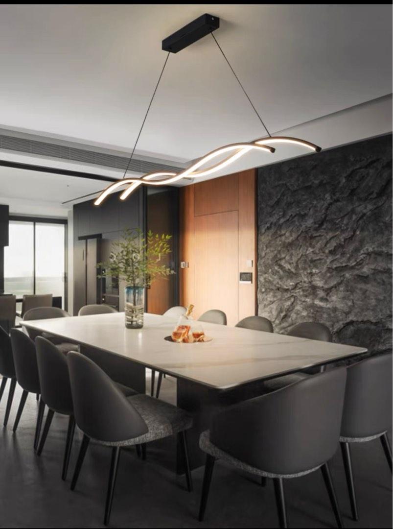 Modern LED Feature Light | statement lights | tricolour | wavy design ...