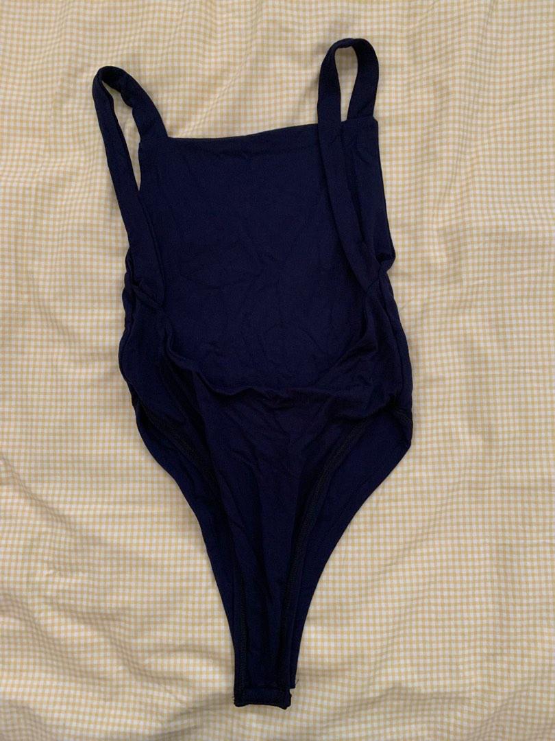 Navy blue Bodysuit, Women's Fashion, Tops, Other Tops on Carousell