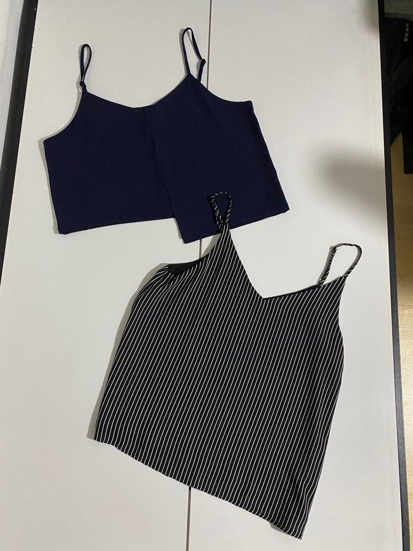 Navy Tank tops, Women's Fashion, Tops, Sleeveless on Carousell