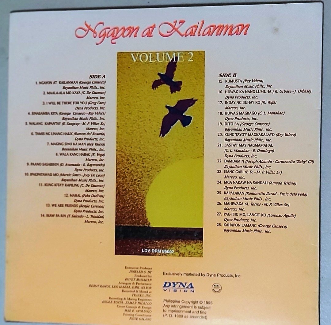 NGAYON AT KAILANMAN VIDEOKE LASER DISC, TV & Home Appliances, TV ...