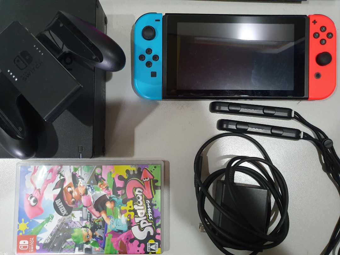 Nintendo Switch V1 with Splatoon 2, Video Gaming, Video Game Consoles ...