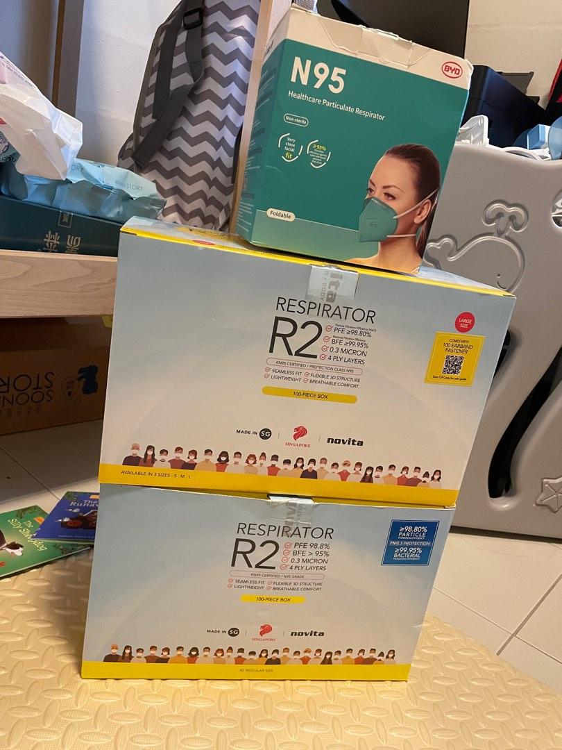 Novita R2 Respirator (expiry 2055) 84pcs, Health & Nutrition, Face ...