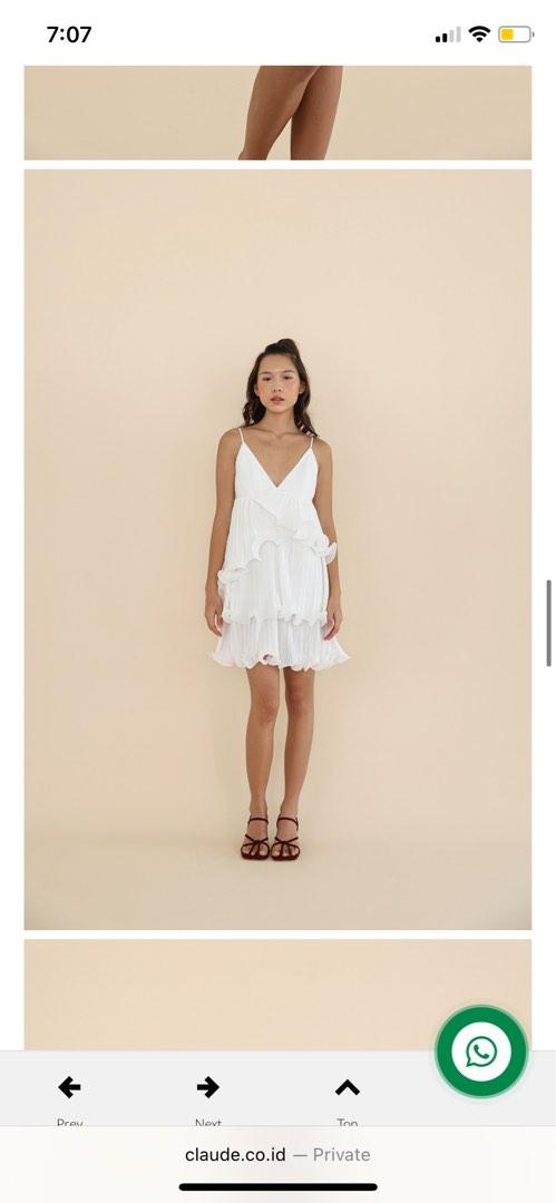 BNWT Claude Gibson Dress in XS White Novita Lam, Women's Fashion ...
